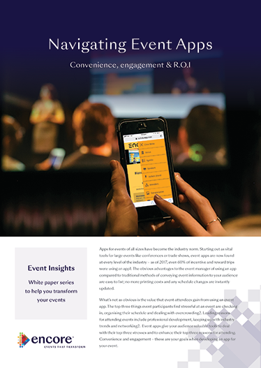 Event Planners Guide to Event Apps - Event Insights by Encore